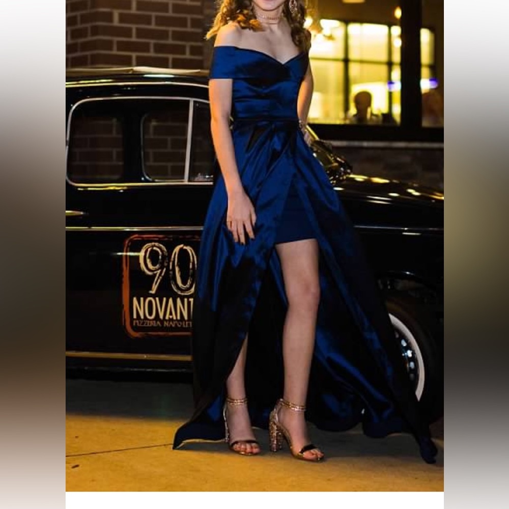 Windsor Navy Blue Strapless Prom Dress. - Gem